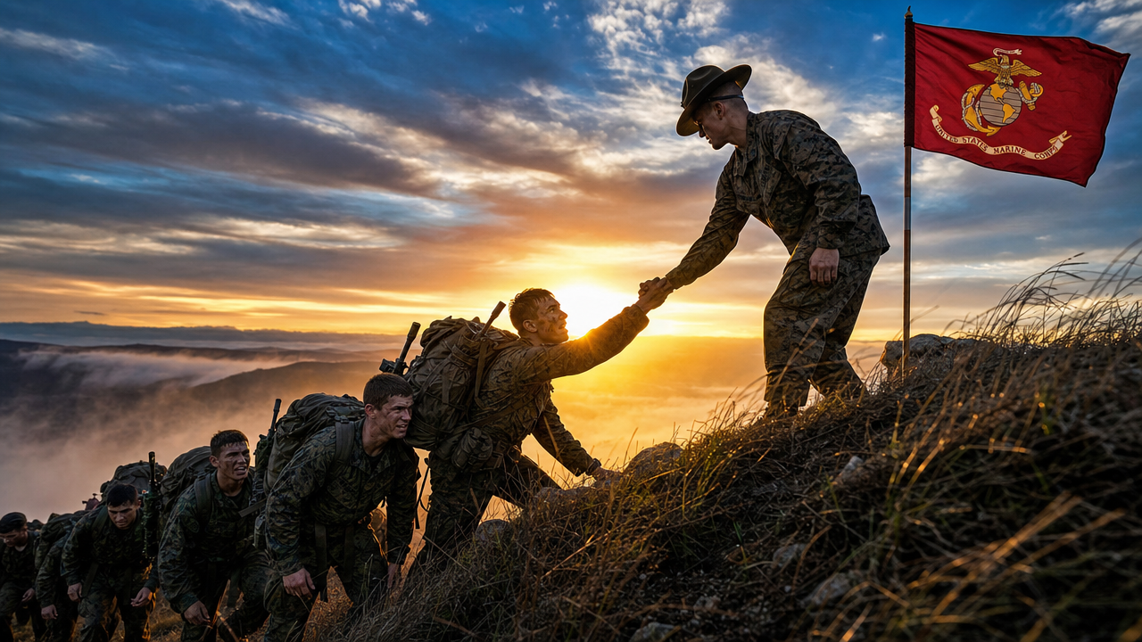 The moment civilian lives end and Marines are forged on the yellow ...