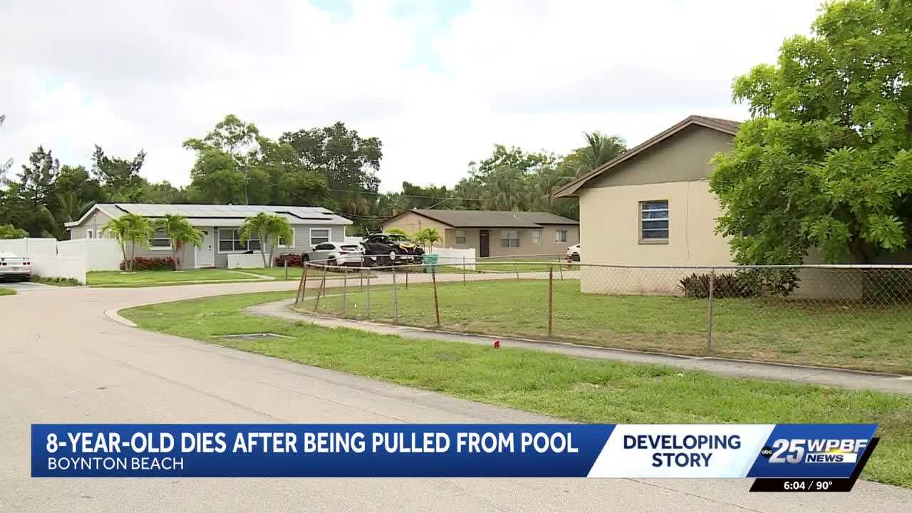 8-year-old boy dies after being pulled from pool in Boynton Beach