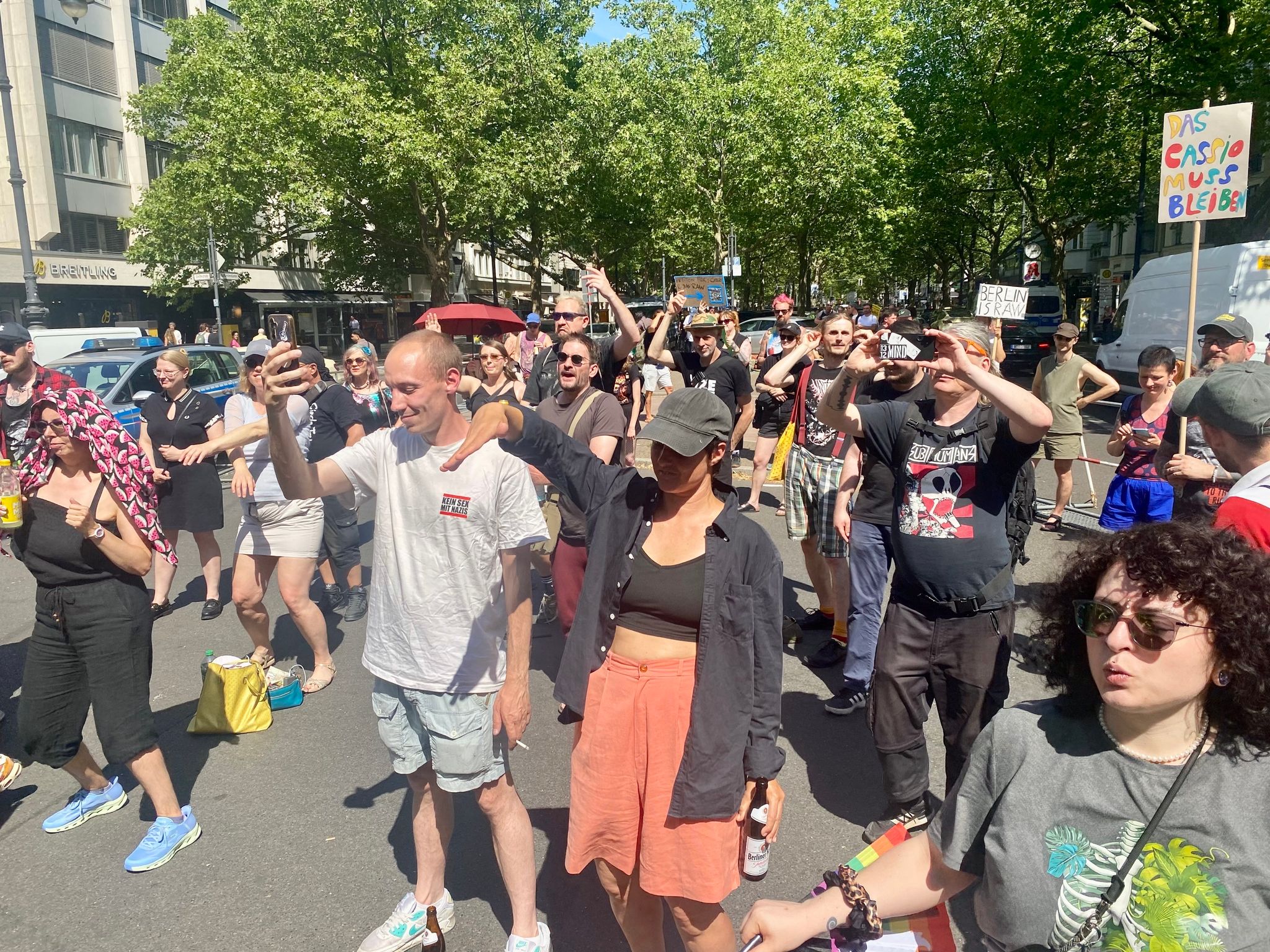 Protest auf dem Ku'damm für Erhalt des RAW-Geländes