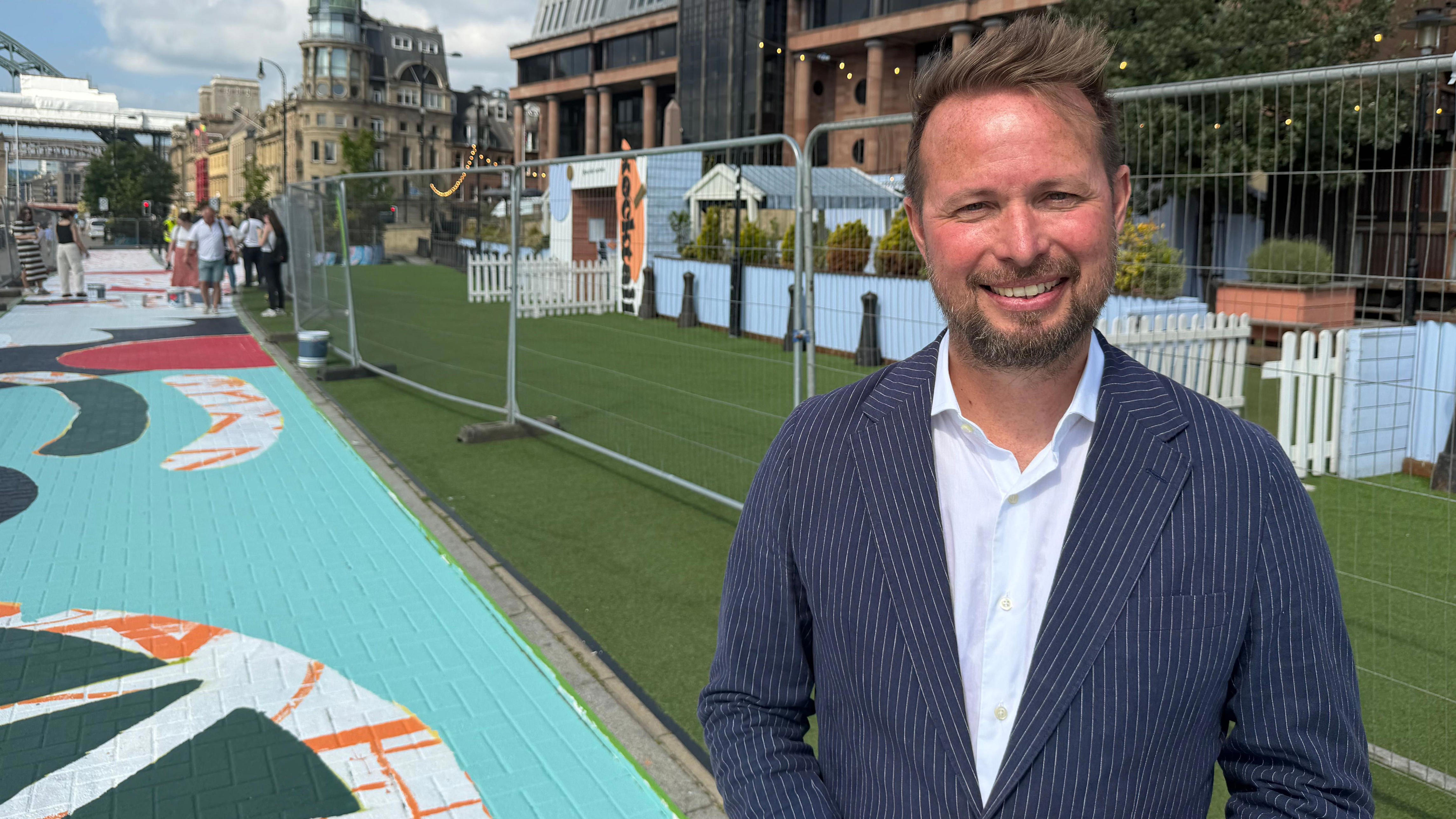 Mural marks Great North Run's 'biggest year'