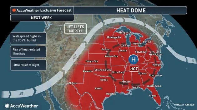 Heat dome to arrive in Michigan next week. See long-range forecast