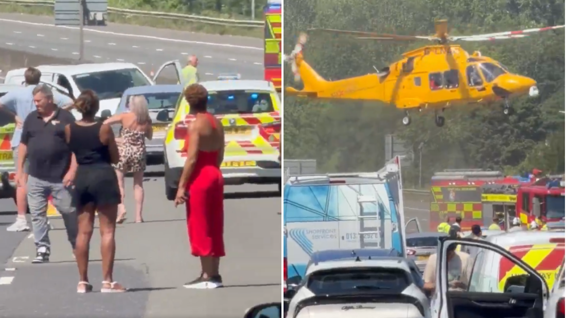 At least people in hospital after M25 crash during red alert heatwave