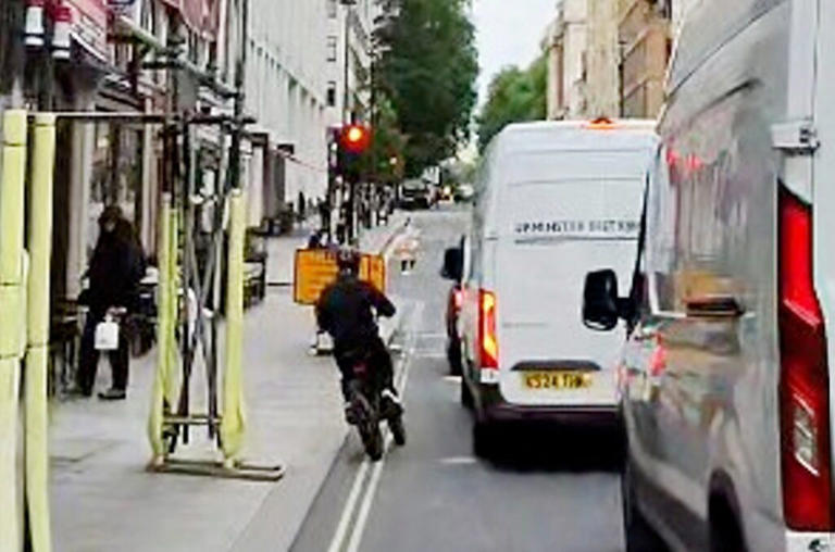 Phone snatched by motorcyclist on busy London street