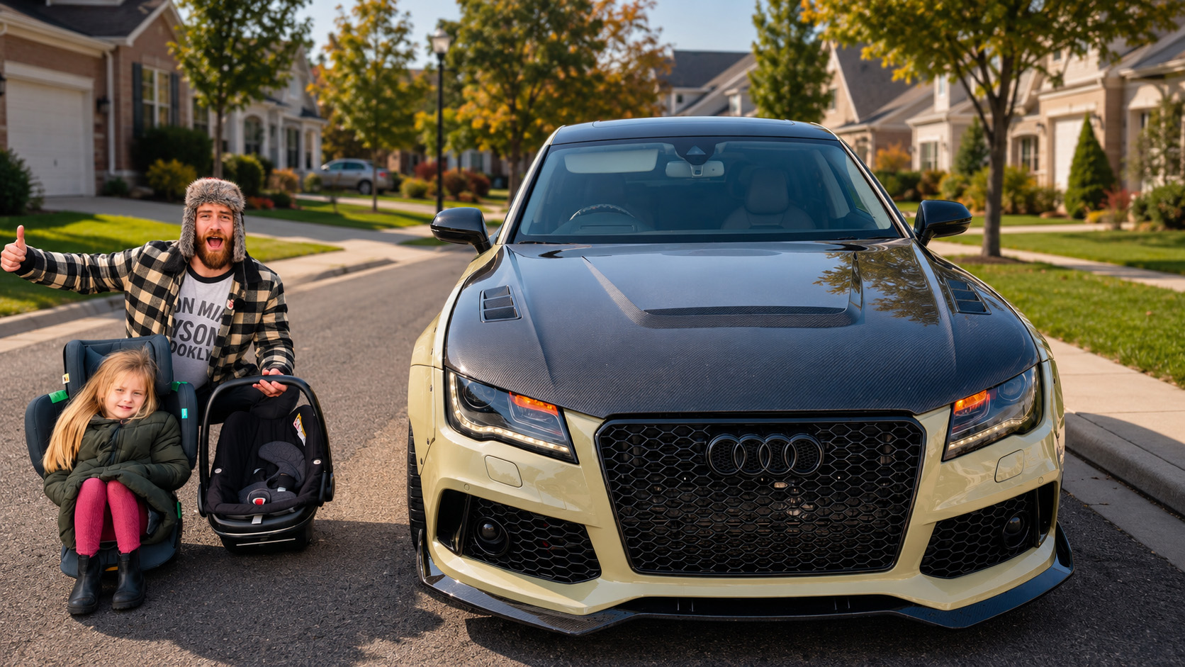 Is a 600 HP Audi S7 still practical as a family car?