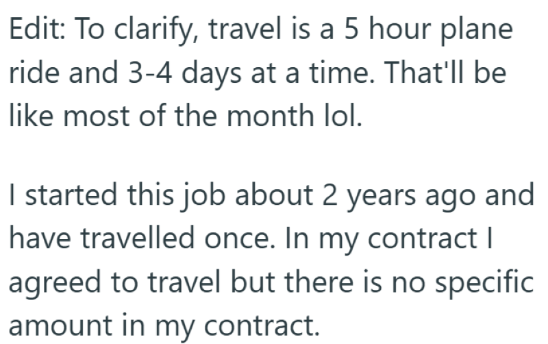 Company agrees to let employee work remotely, demands he travels 3 ...