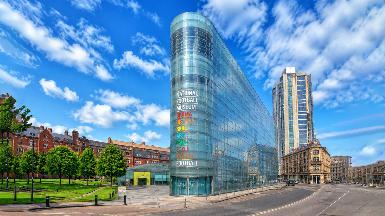 Manchester’s football history inside a glass landmark