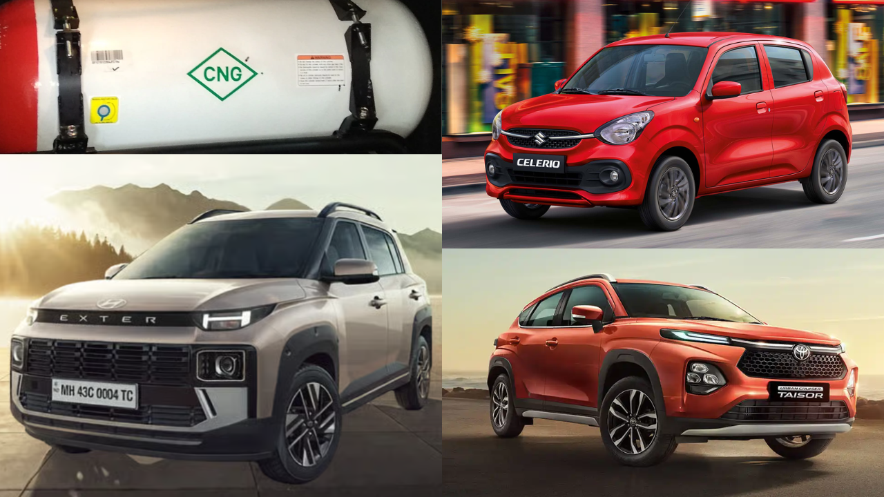 Most fuel-efficient CNG cars: Maruti Celerio, Exter & more