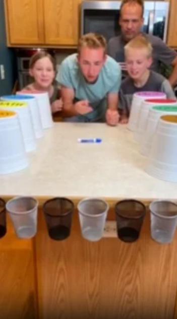 Fun roll the marker game challenge with the Benson family