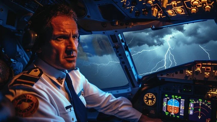 Pilot flew straight into a massive storm