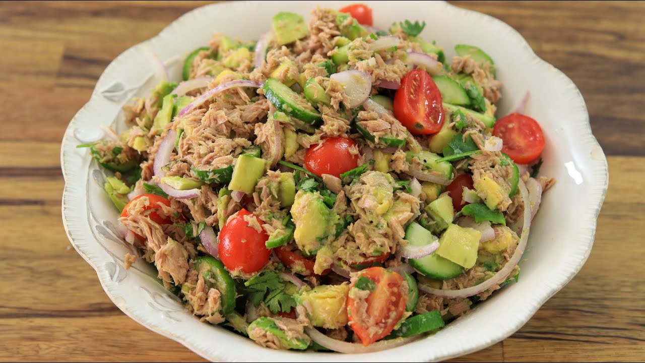 This healthy tuna salad has avocado, so it’s basically fancy now