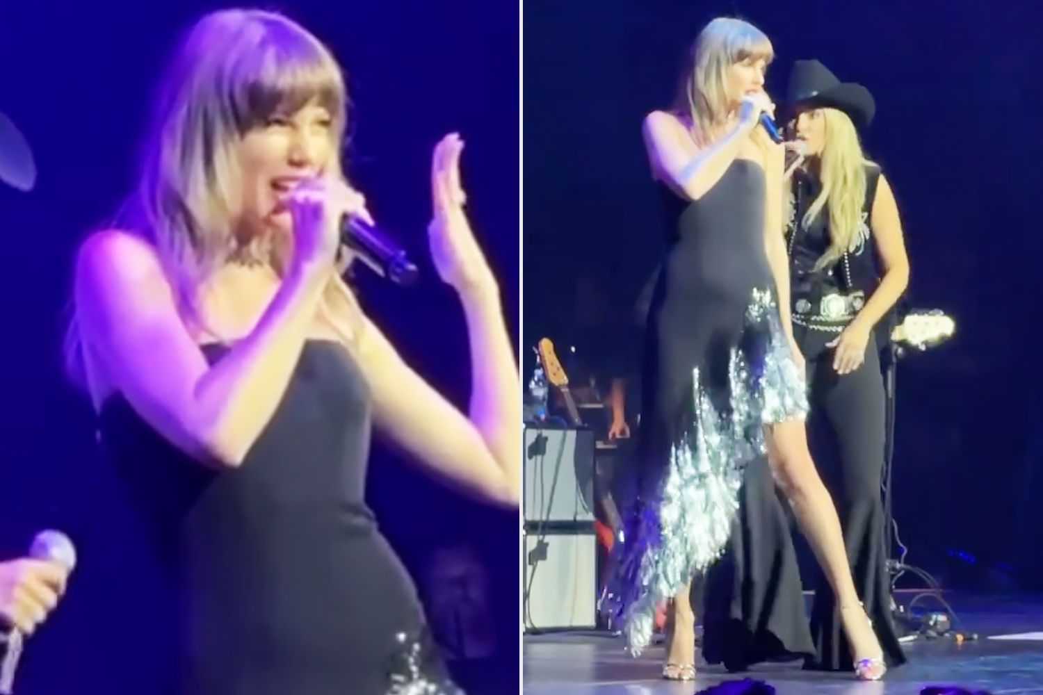 Taylor Swift flashes engagement ring while performing 'Love Story' in ...