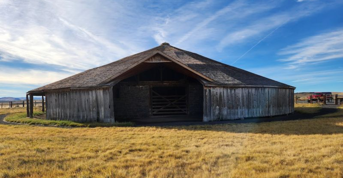 This Oregon round barn is a 100-foot relic of a cattle empire built to ...