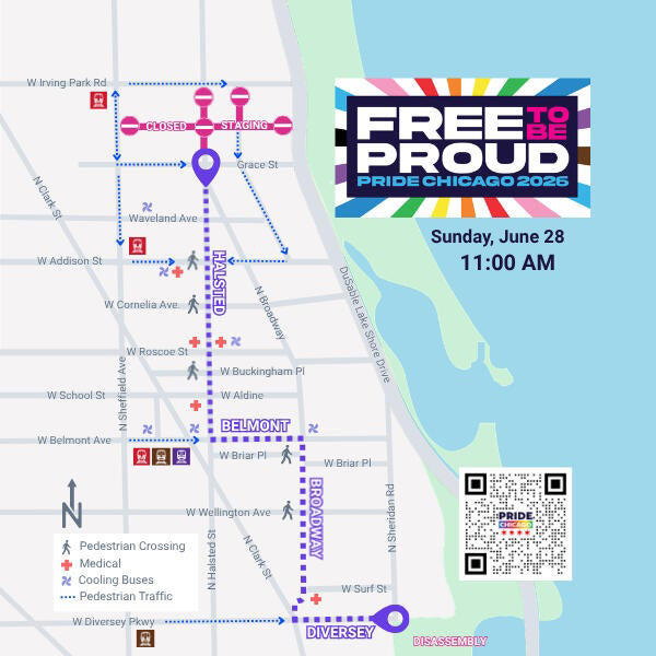 Chicago Pride Parade 2026 steps off Sunday. Check parade route, map ...
