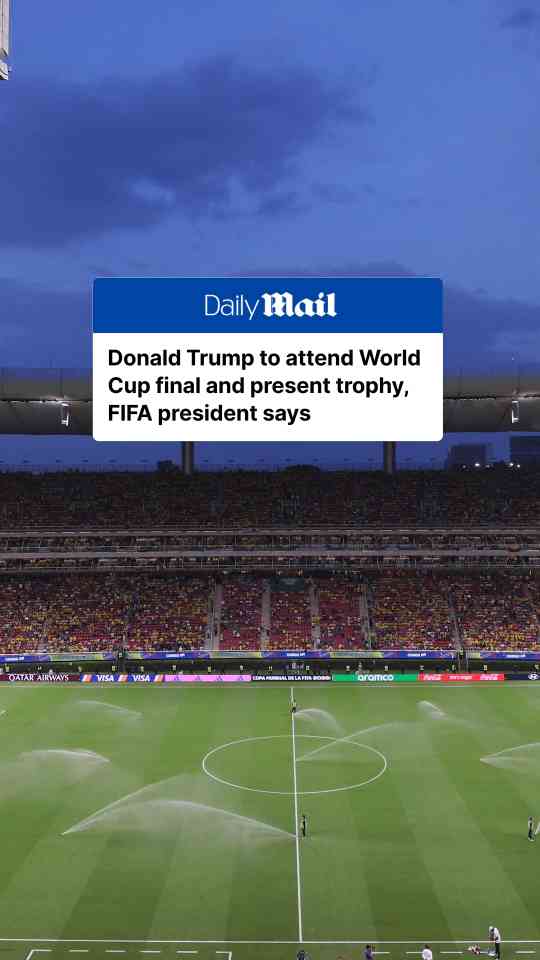 Trump expected to attend World Cup final trophy presentation