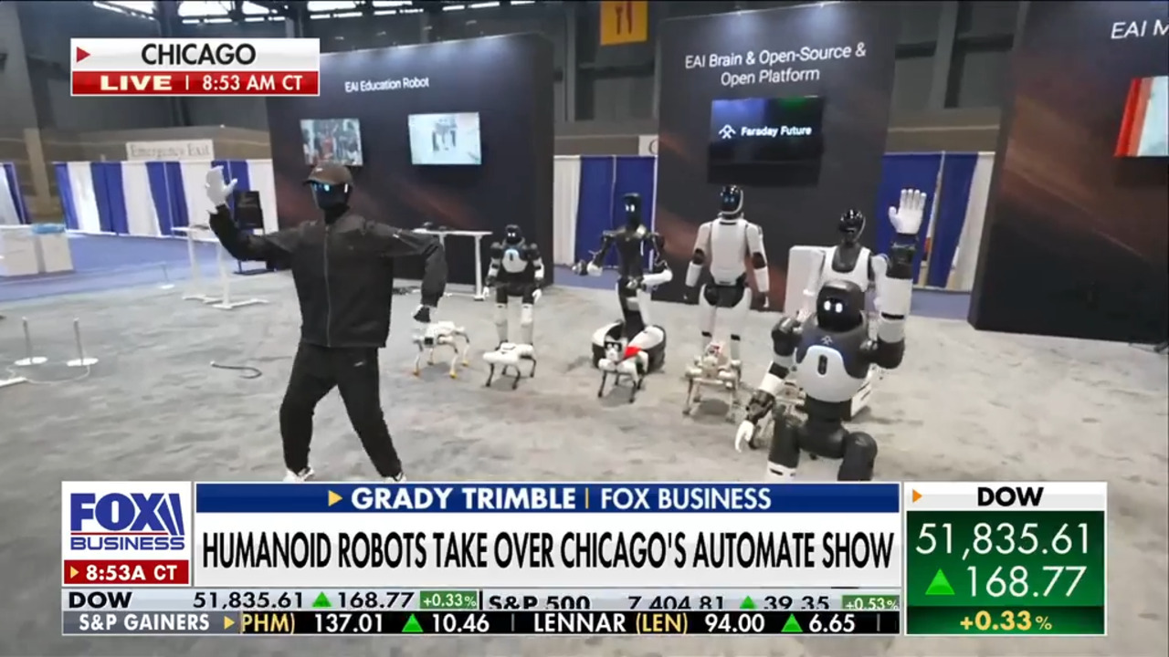 Humanoid robots on display at Chicago's Automate Show