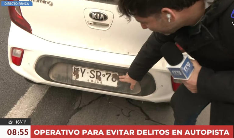 Conductora intentó ocultar patente con barro durante fiscalización en ...