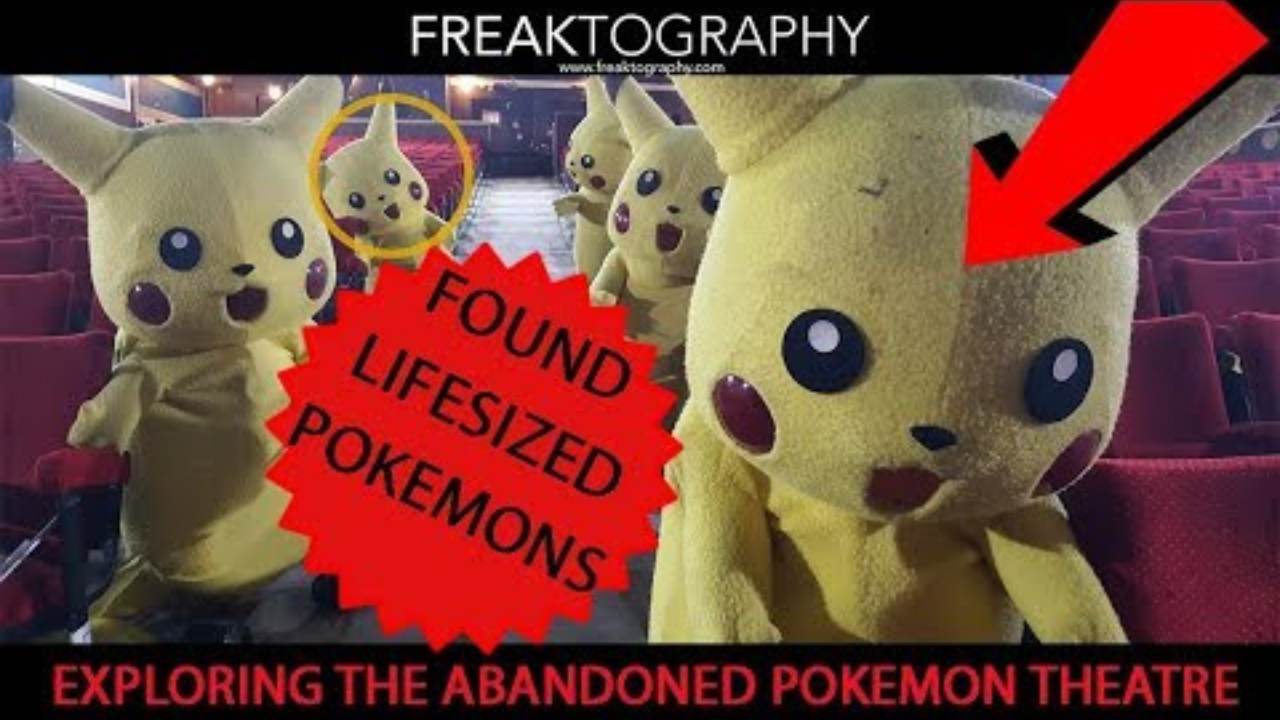 Exploring the abandoned Pokémon-themed theatre: Discovering life-size ...