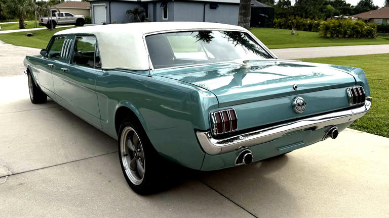 Eight-seat 1966 Mustang has rear doors that used to be front doors