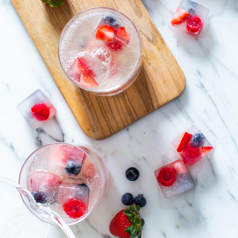 One simple trick makes our triple berry sparklers the most refreshing ...