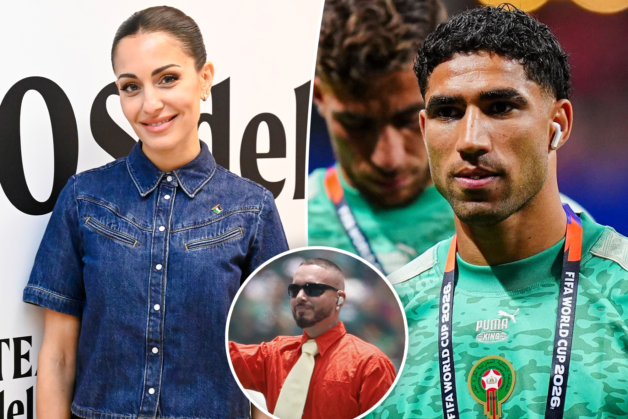 Achraf Hakimi’s ex-wife kissed by J Balvin as rape allegations swirl