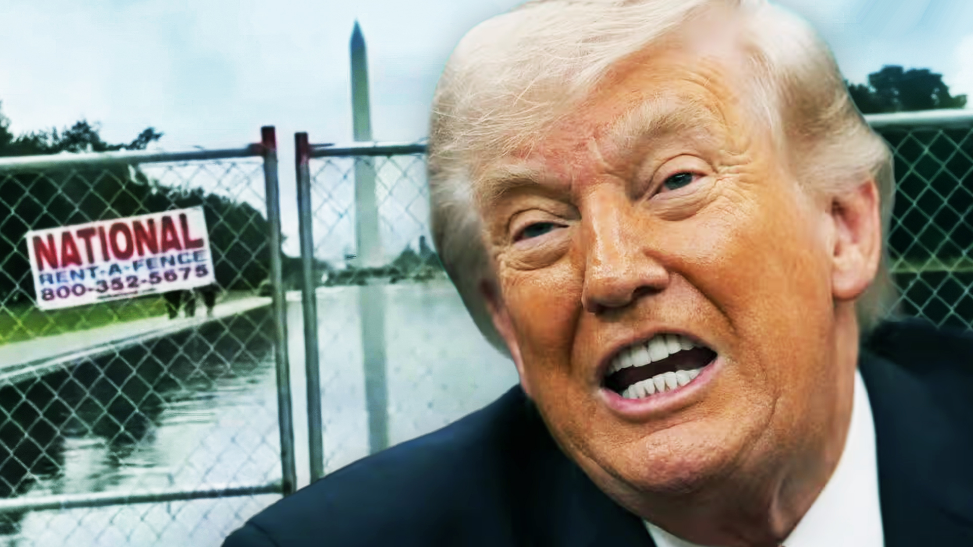 Trump fences in DC reflecting pool