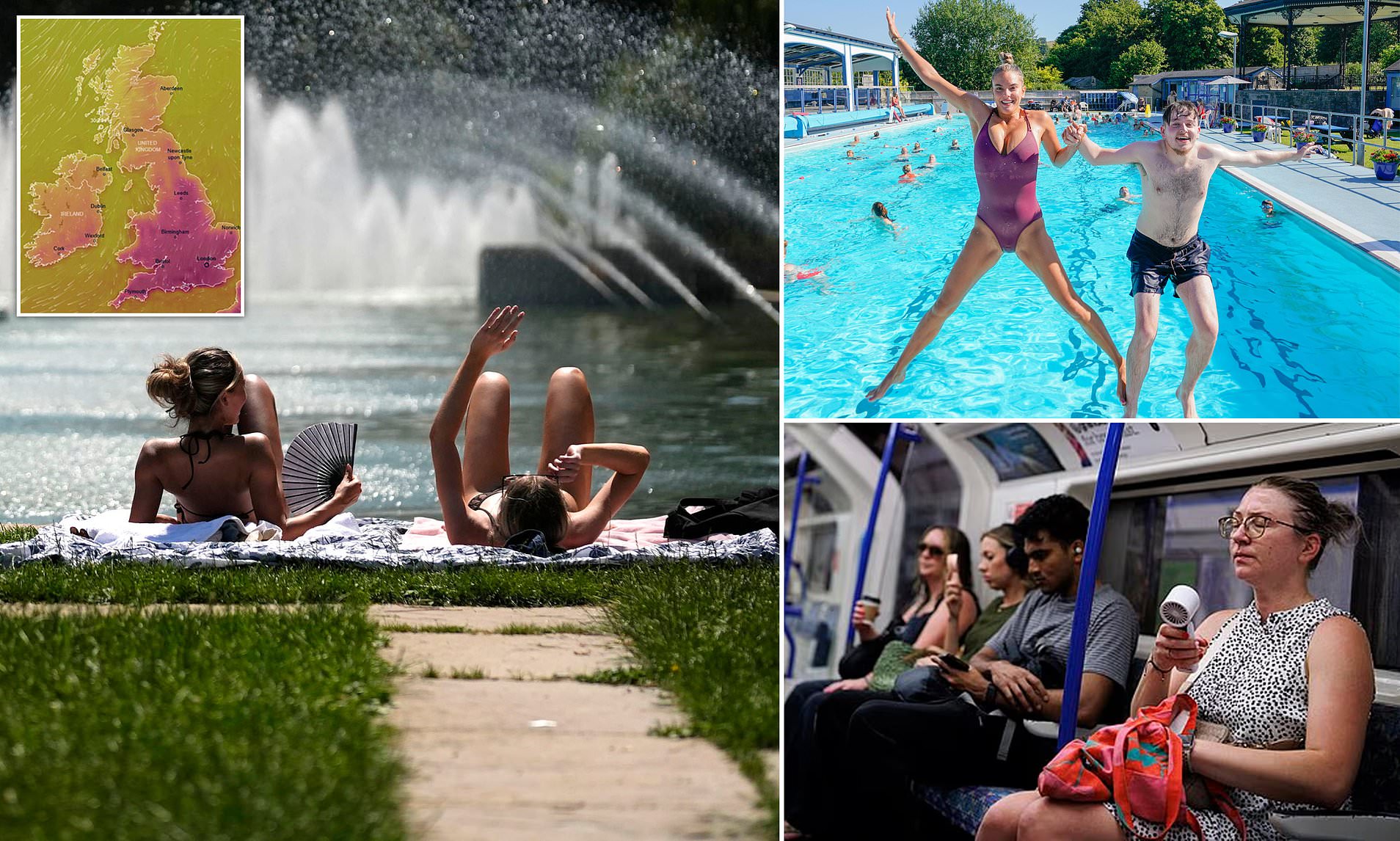 It's hotter than 1976! Records broken as UK boils in 36.1C on warmest ...