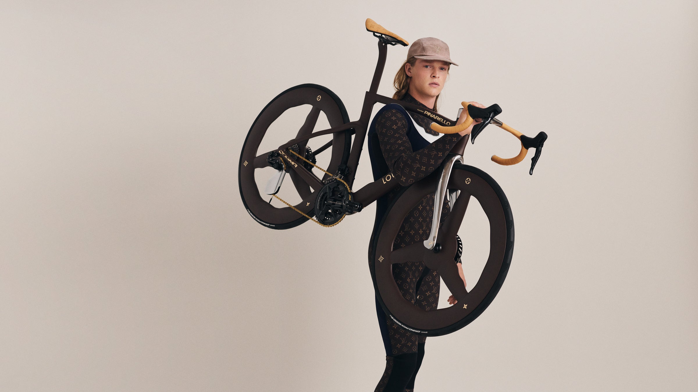 Louis Vuitton 'rolls' out a custom Pinarello Dogma F at Paris Fashion Week