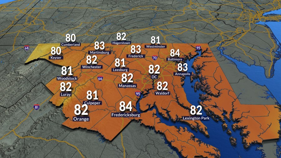 A beautiful Wednesday, humid again tomorrow