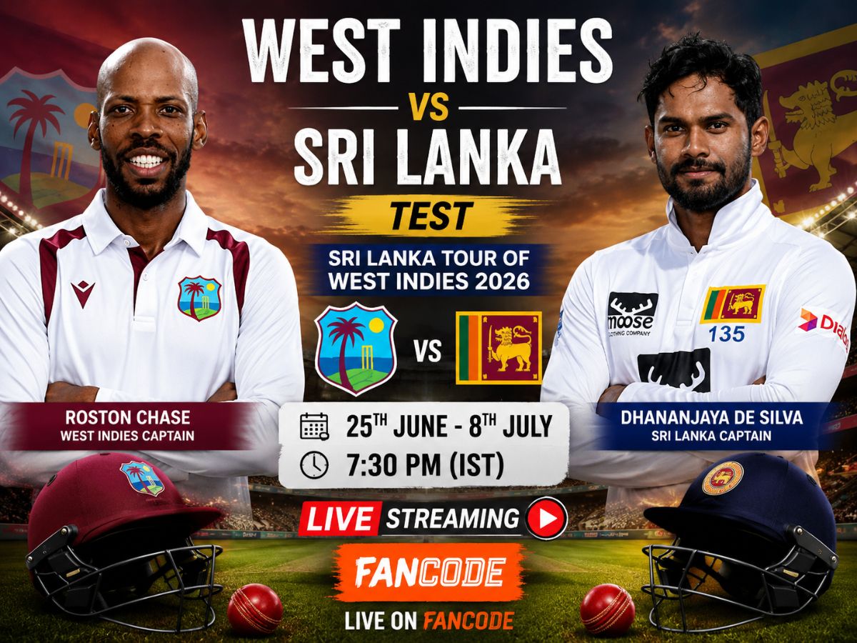 West Indies vs Sri Lanka test series 2026 live streaming app: How to ...