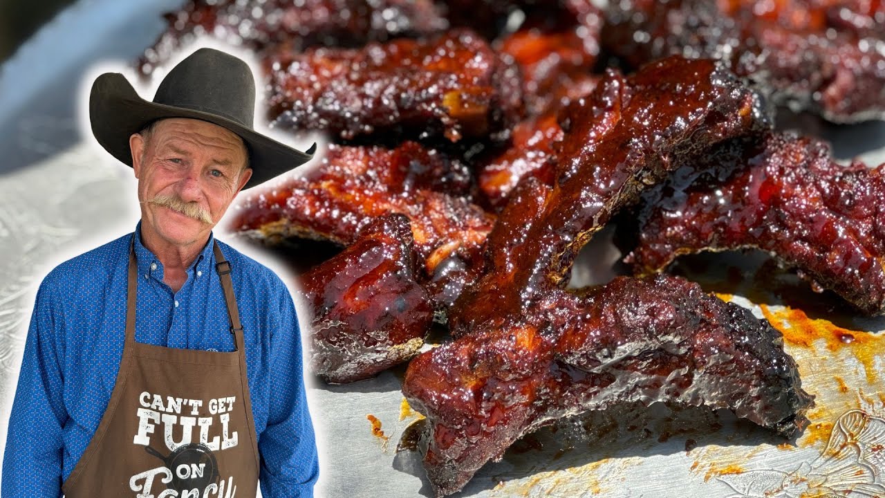 A rack of ribs, a backyard party, and one very happy cowboy dance