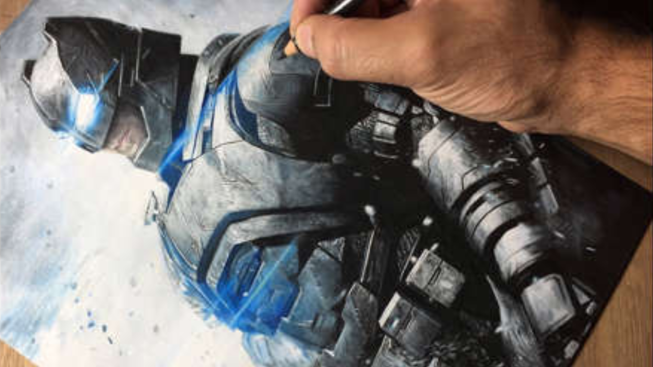 Drawing Batman DC time lapse art process