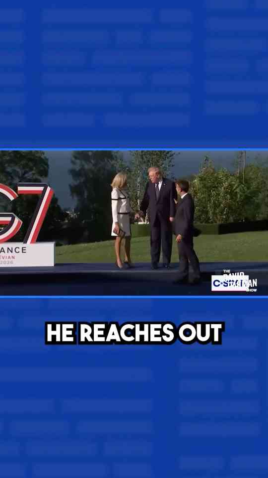 New G7 footage draws attention to Trump’s movement on stage #shorts