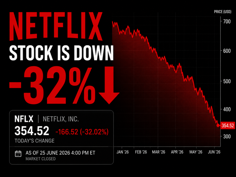 Netflix stock down today: Why Netflix shares are crashing 32% after ...