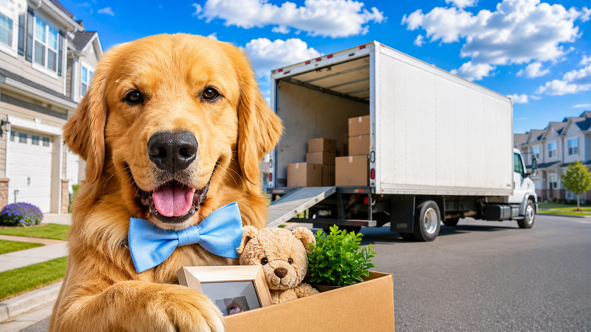 My dog became the moving boss