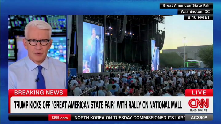 Empty state fair revealed moments before Trump took stage