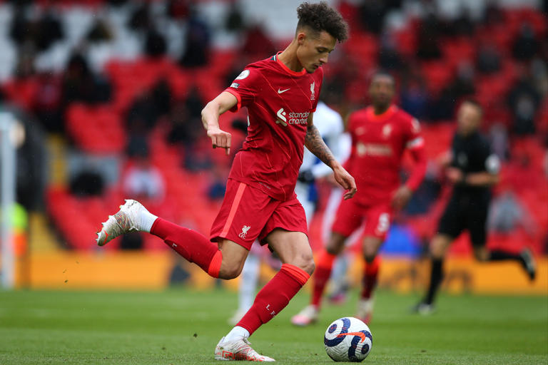 Liverpool defender Rhys Williams training with Red Bulls