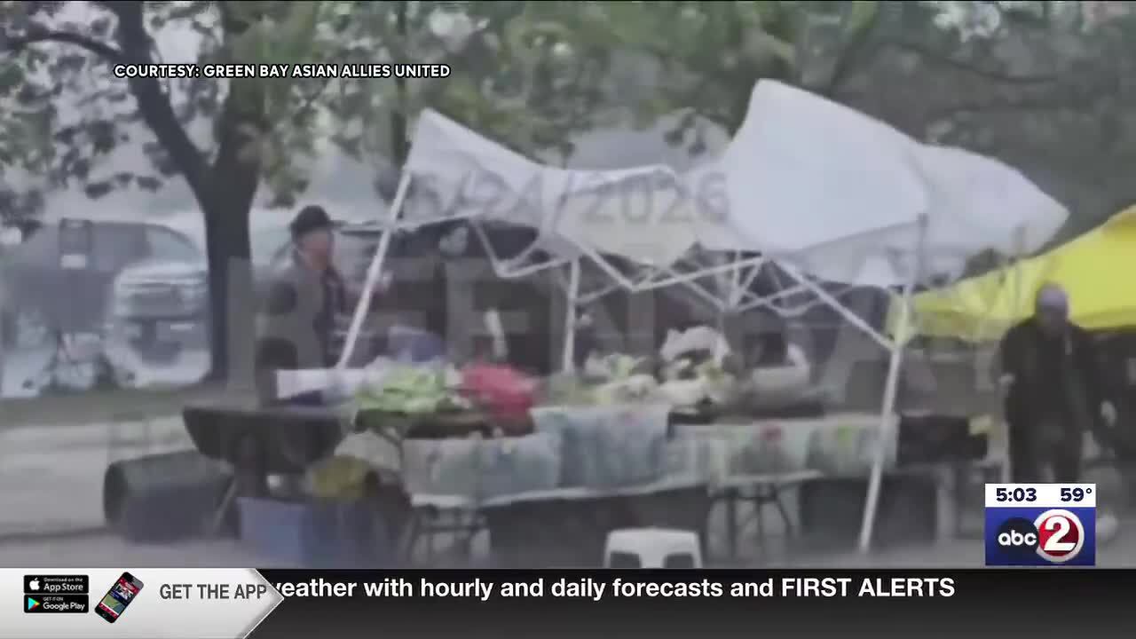 Wednesday storms blow over tents, merchandise at Green Bay farmers market