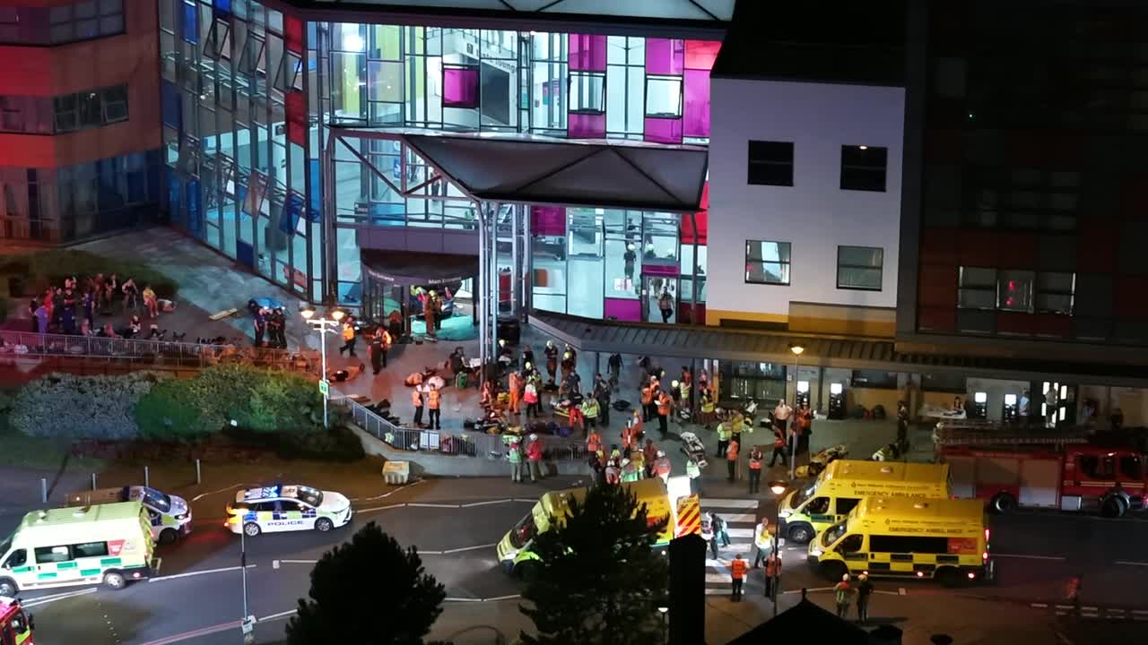 Emergency services respond to simulated hospital terror attack in ...