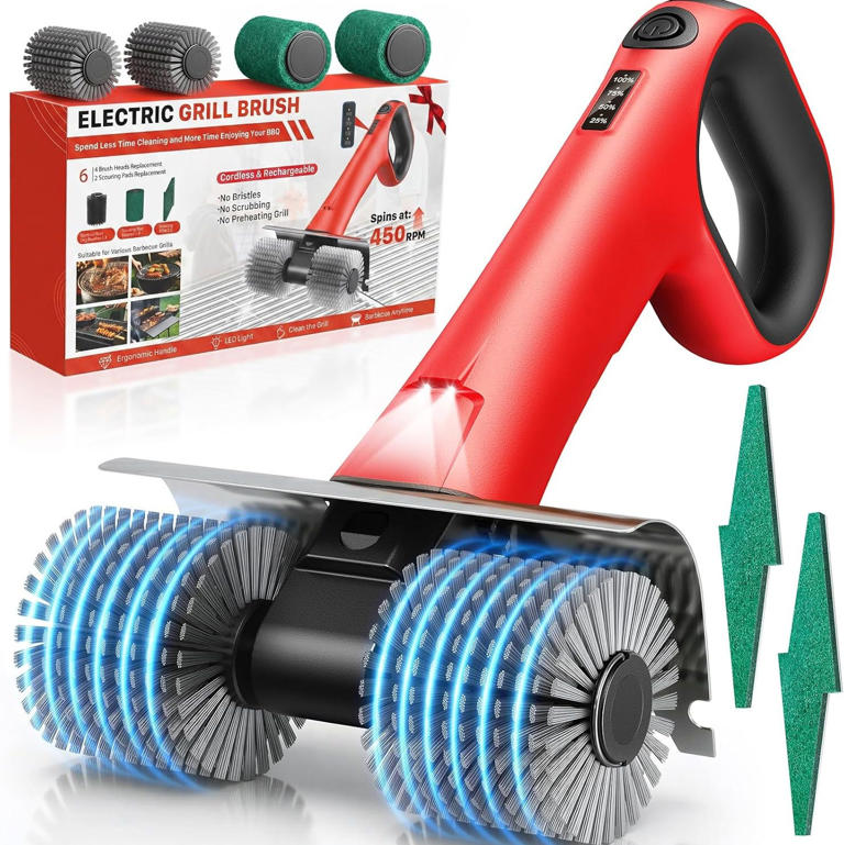 I think I need this electric grill brush for my 4th of July BBQ