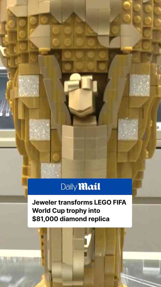 Dubai jeweler transforms LEGO World Cup trophy into diamond showpiece
