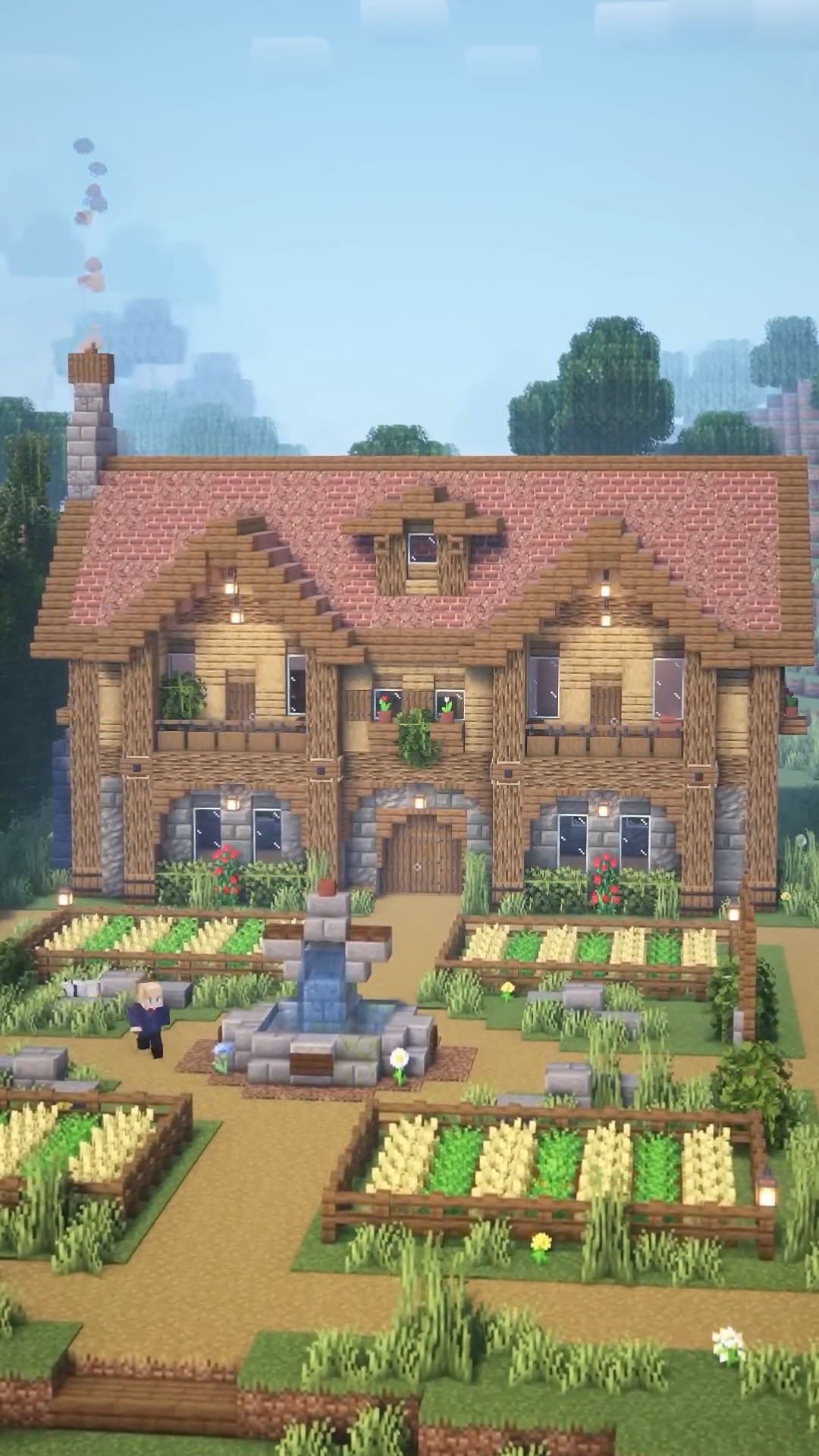 A huge wooden farmhouse that feels warm and practical