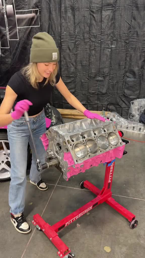 Rebuilt Corvette engine goes back in for final start check