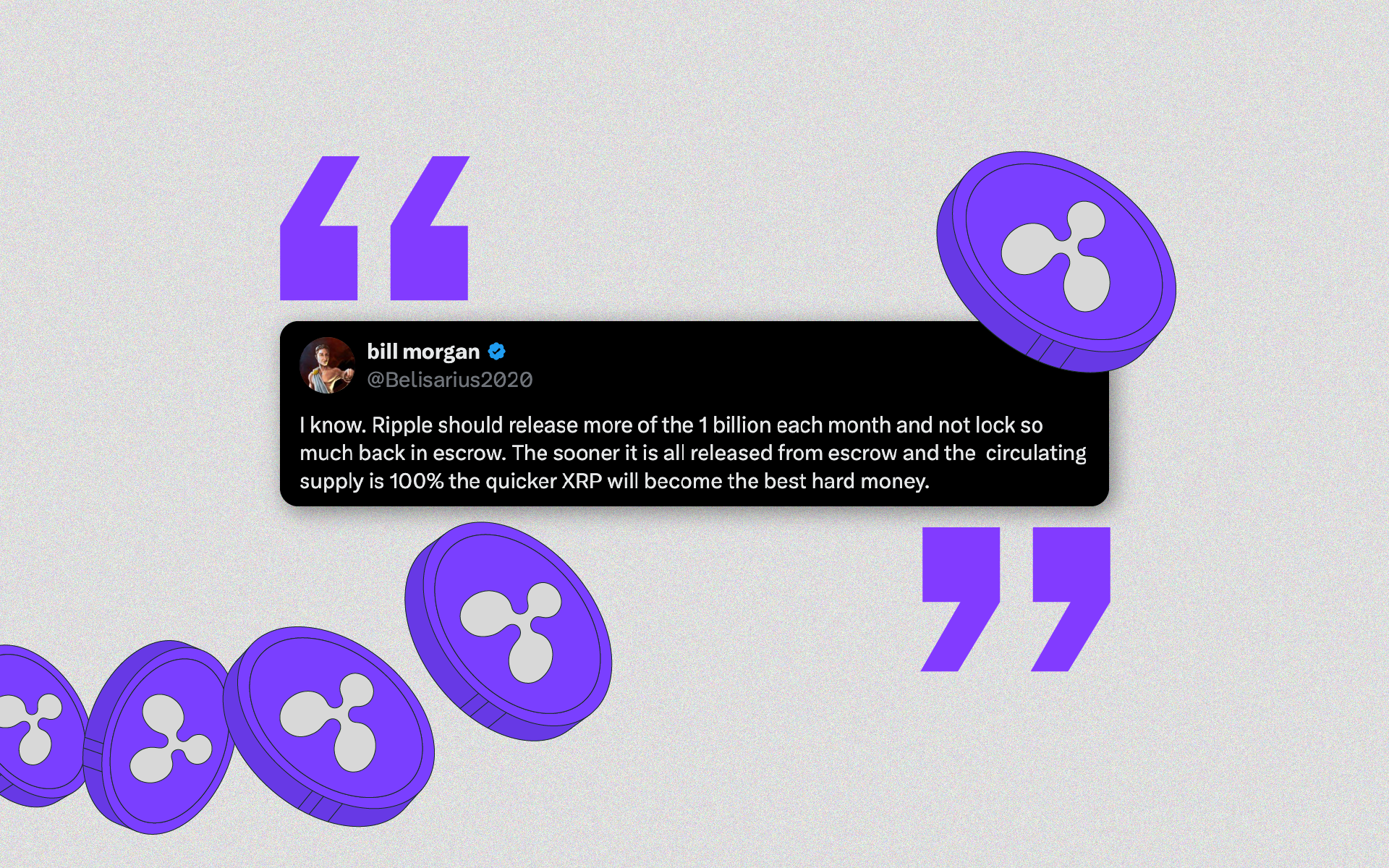 XRP's 'hard money' case strengthens if Ripple speeds up escrow releases ...