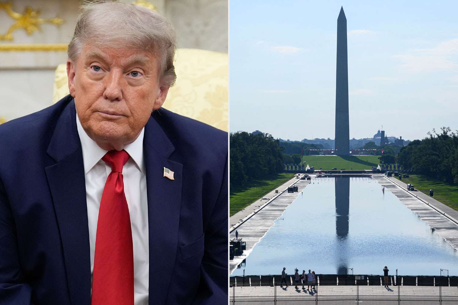 Donald Trump says the Reflecting Pool looks 'perfect already' after ...