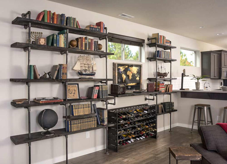Industrial pipe shelving DIY: Custom look for less