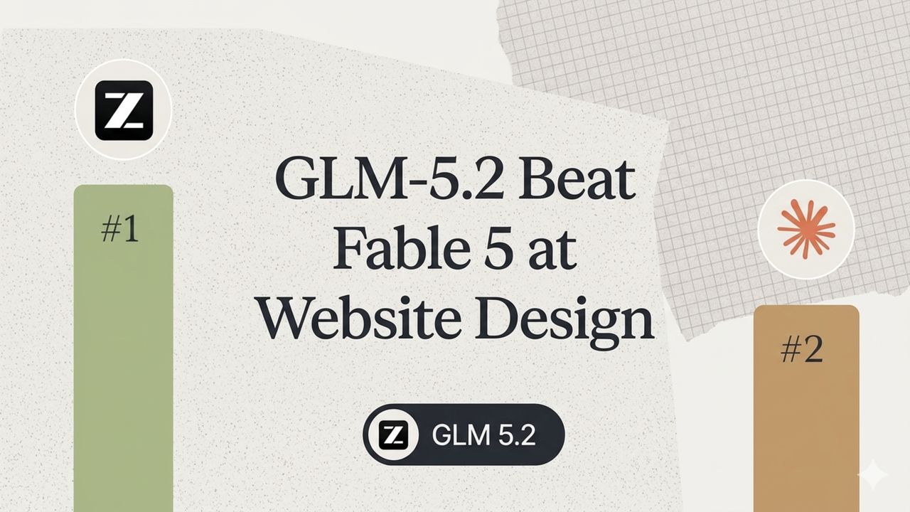China's GLM-5.2 tops HTML web design leaderboard, overtaking Claude Fable 5