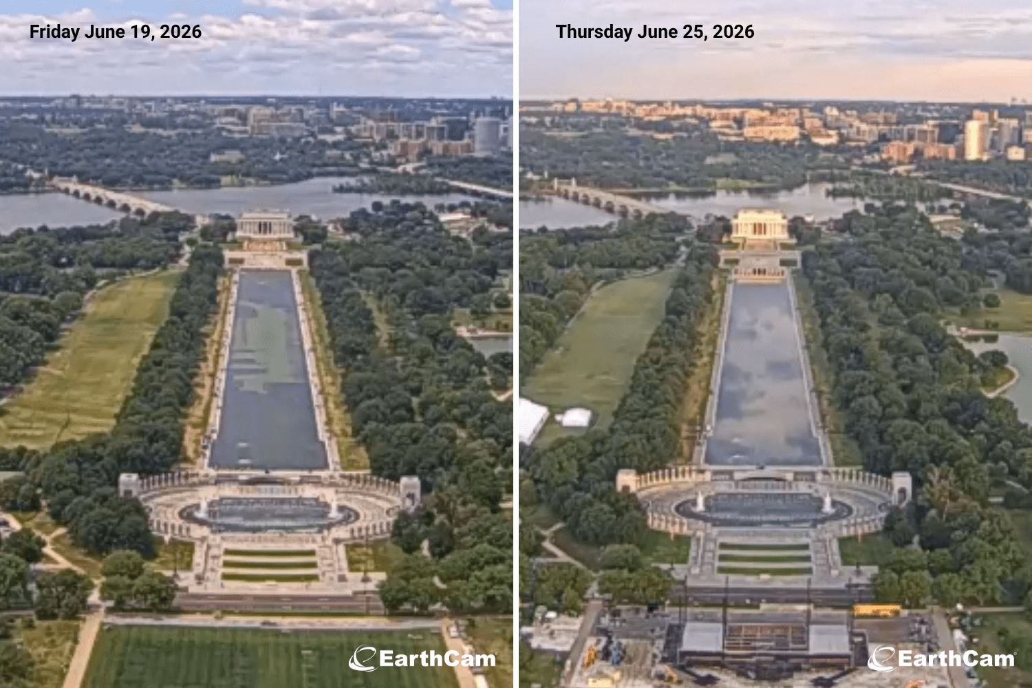 Blue and clear—reflecting pool appearance shifts again in new images