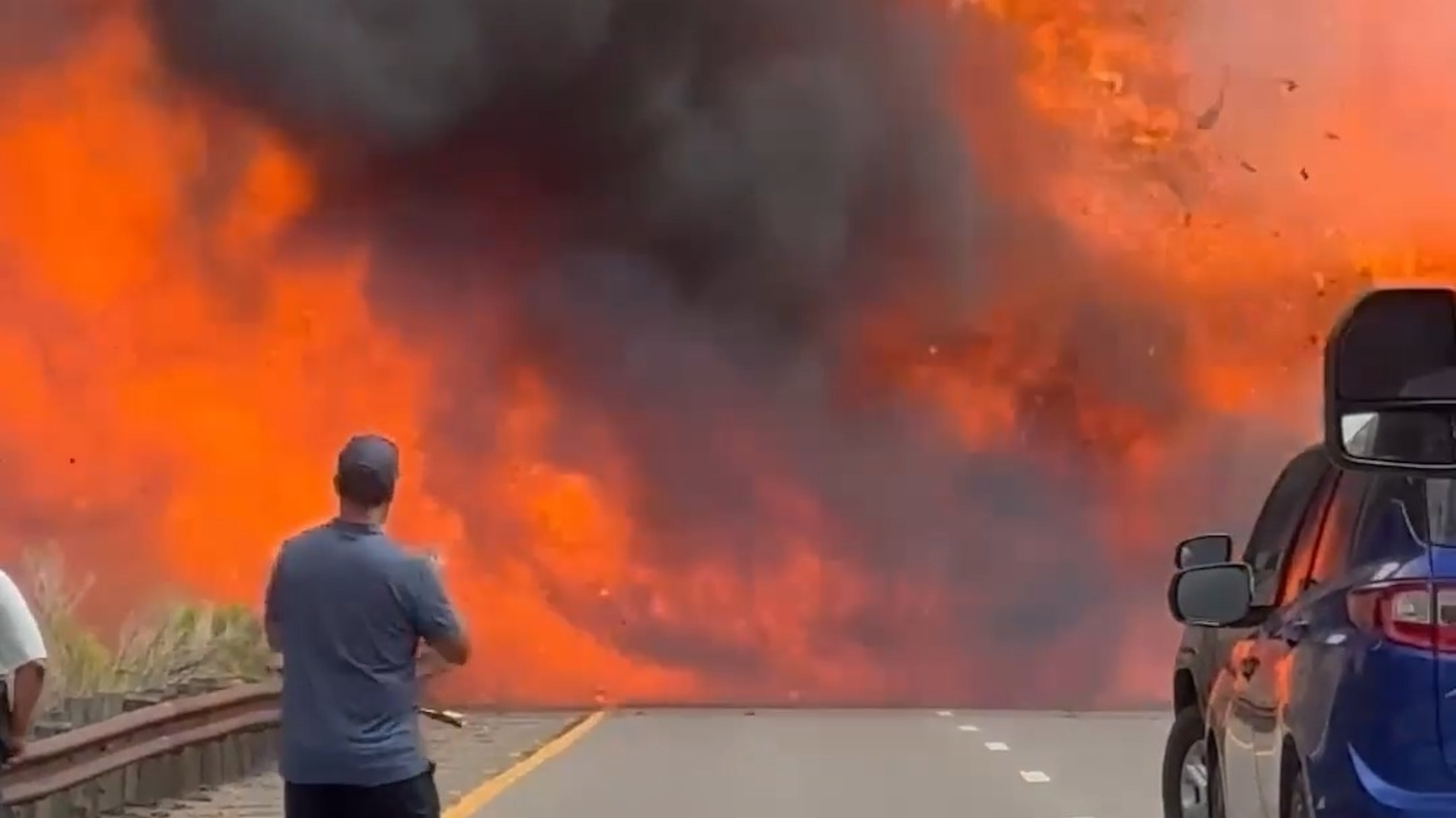 RV explosion ignites small brush fire in Arizona