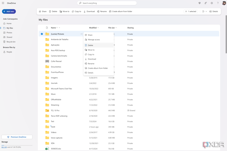 I tried replacing OneDrive with self-hosted storage, and it didn't work out