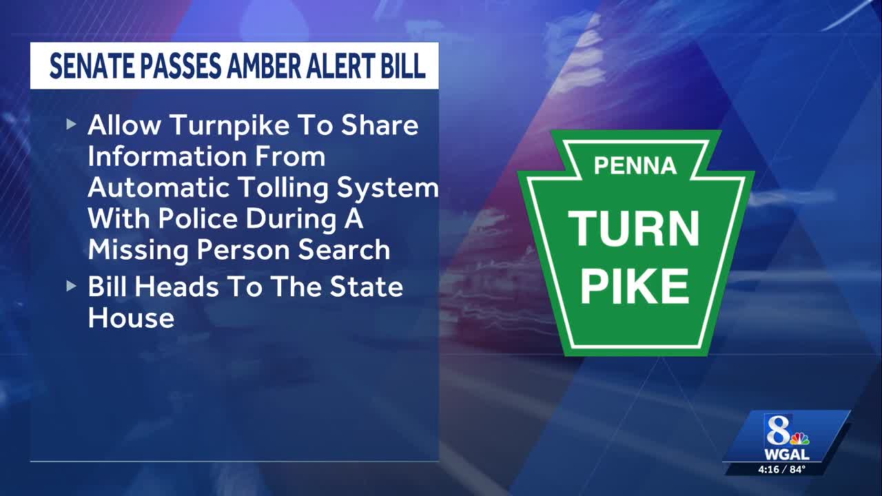 State Senate passes bill to share turnpike data during Amber Alerts